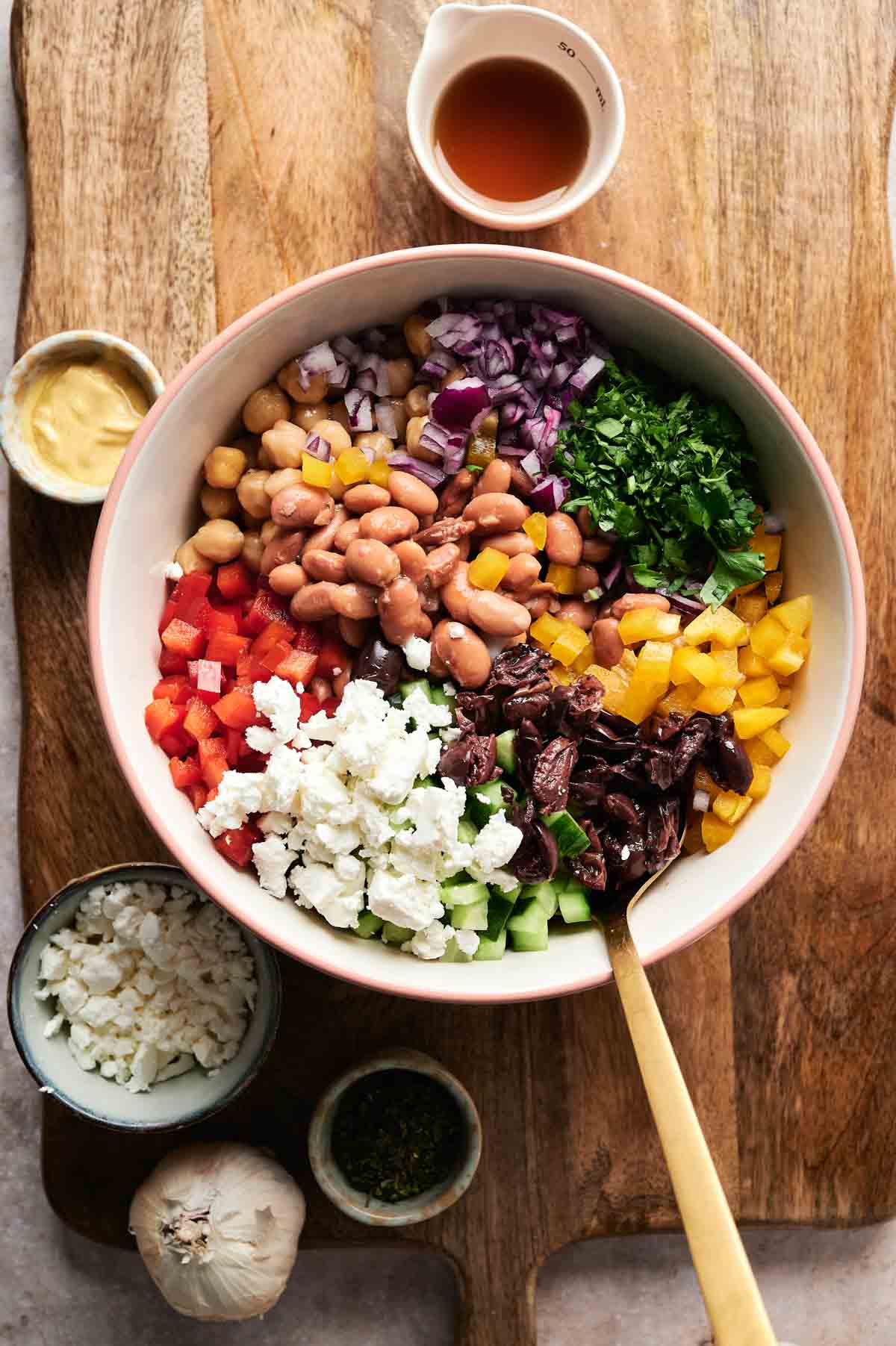 Dense Bean Salad Recipe - Hungry Cooks Kitchen