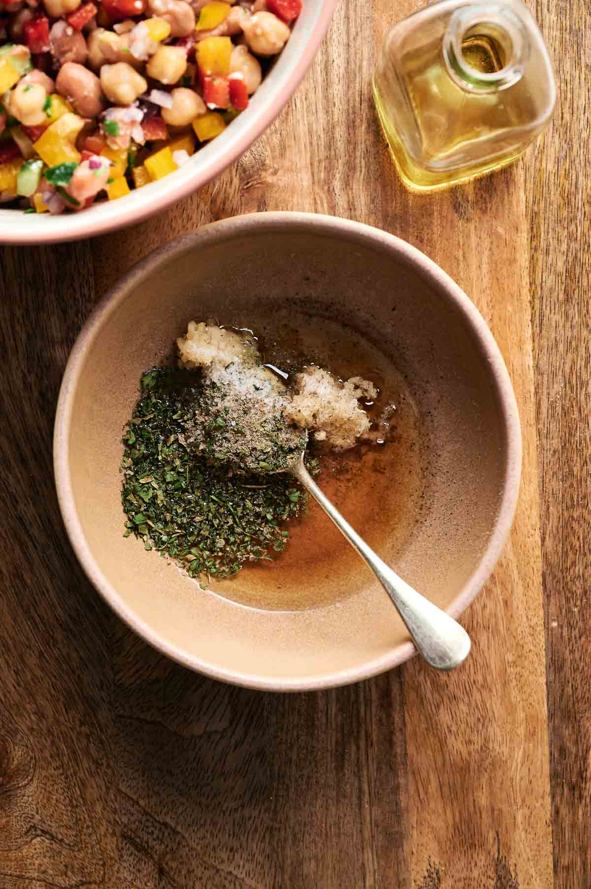 Dense Bean Salad Recipe - Hungry Cooks Kitchen