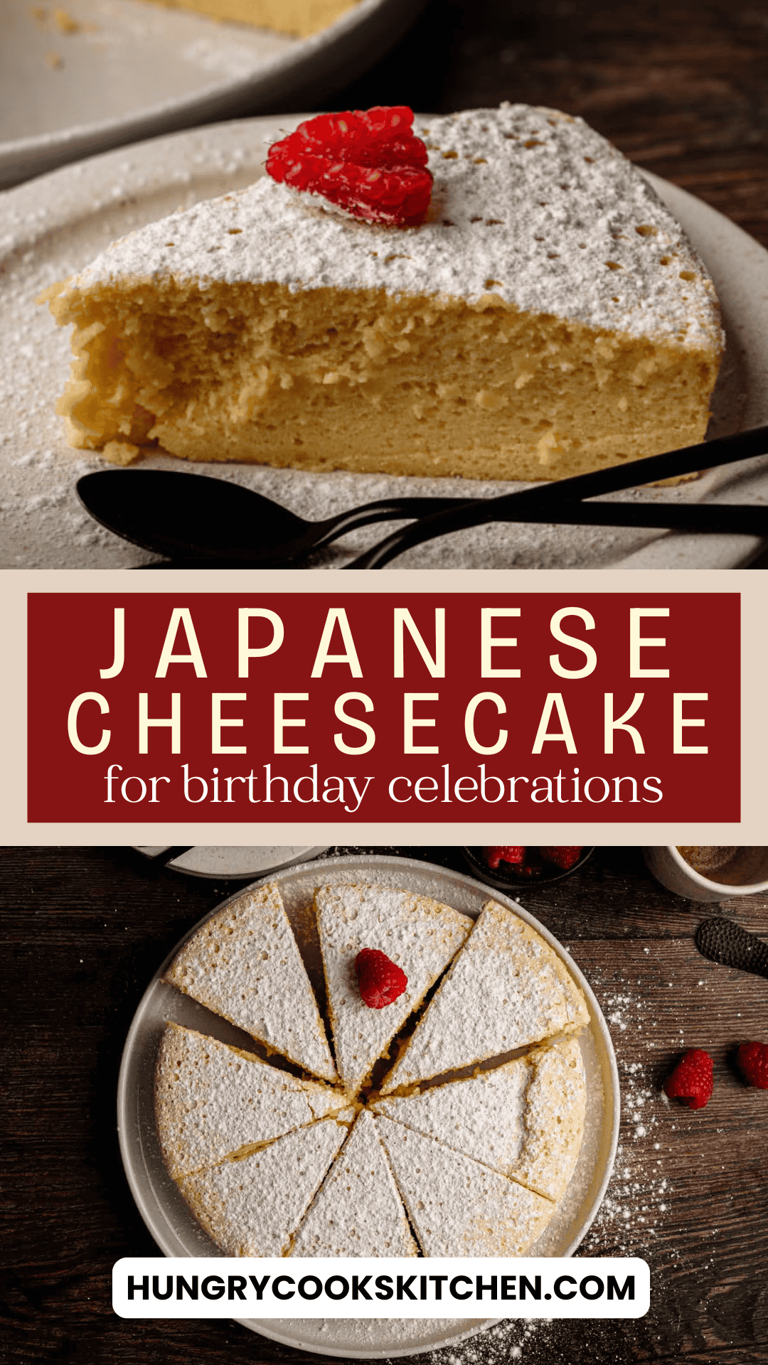 Fluffy and Jiggly Japanese Cheesecake Recipe - Hungry Cooks Kitchen